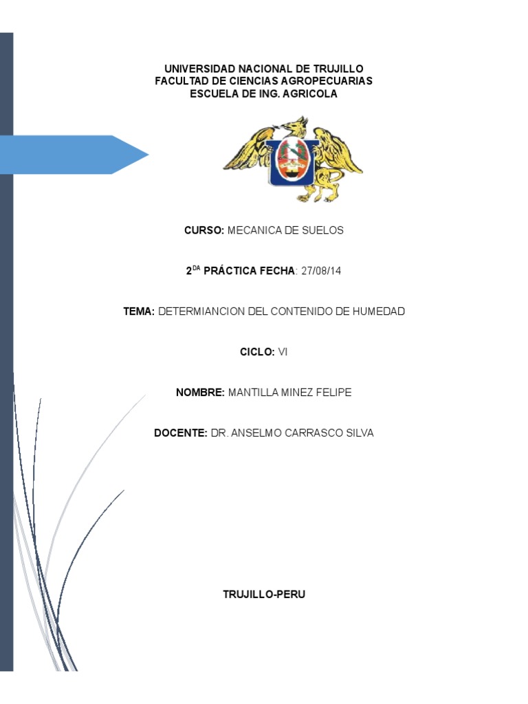 2da Practica Meca de Suelos | PDF | Riego | Agricultura
