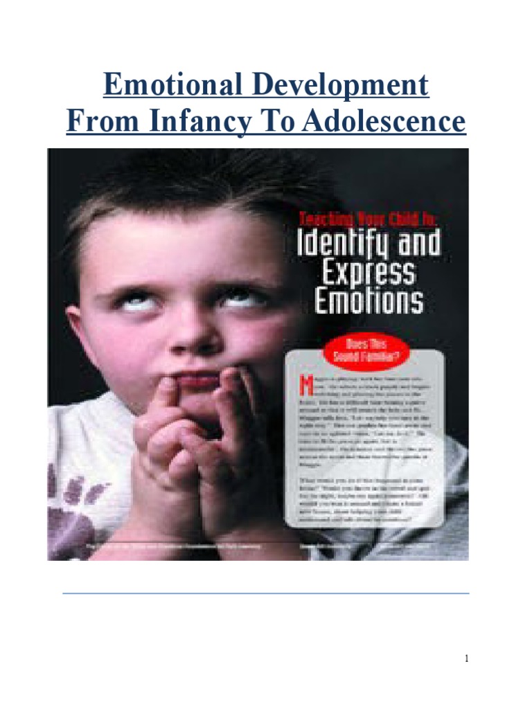 Emotional Development From Infancy To Adolescence | PDF | Emotions ...