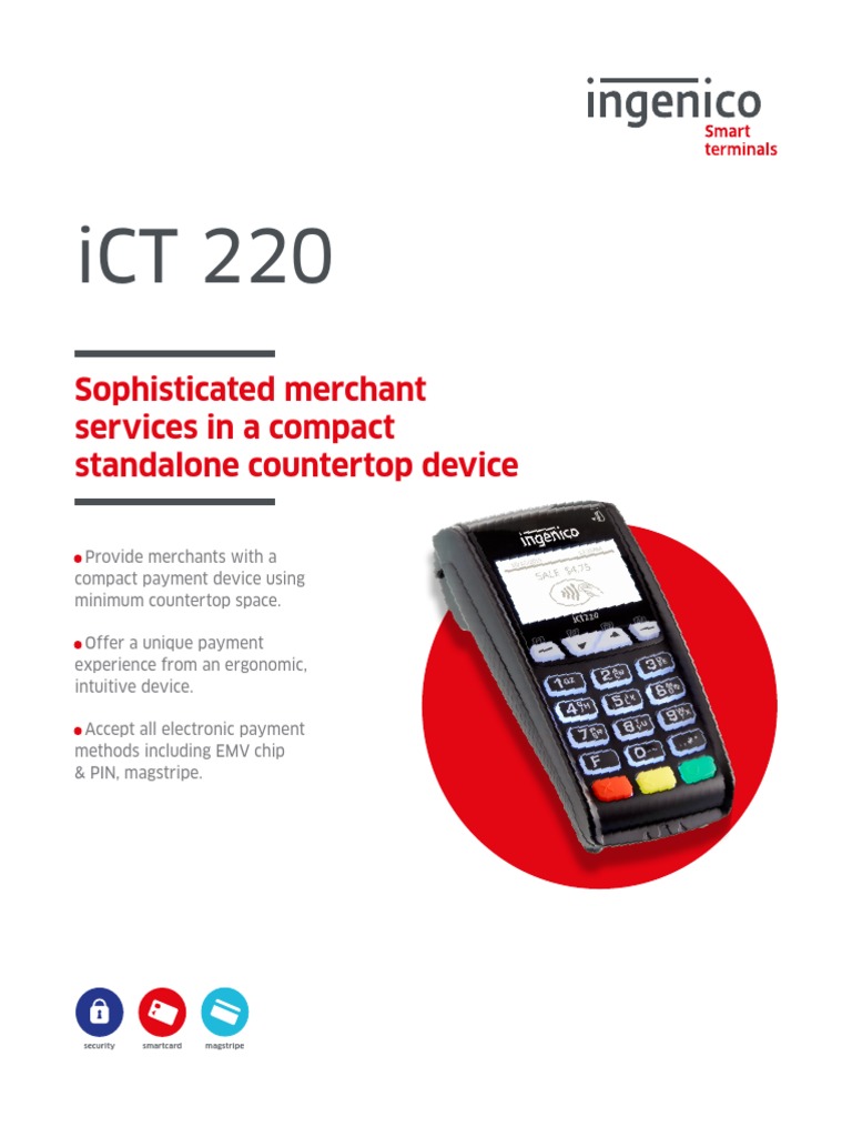 Ict220 Data Sheet | PDF | Smart Card | Point Of Sale