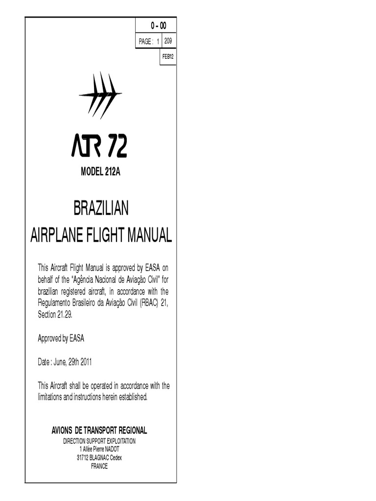 Afm Atr 76 - RN 15 - Feb 12 | PDF | Aerospace Engineering | Aviation