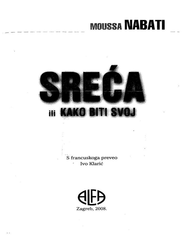 Sreća Ili Kako Biti Svoj Mousa Nabati | PDF