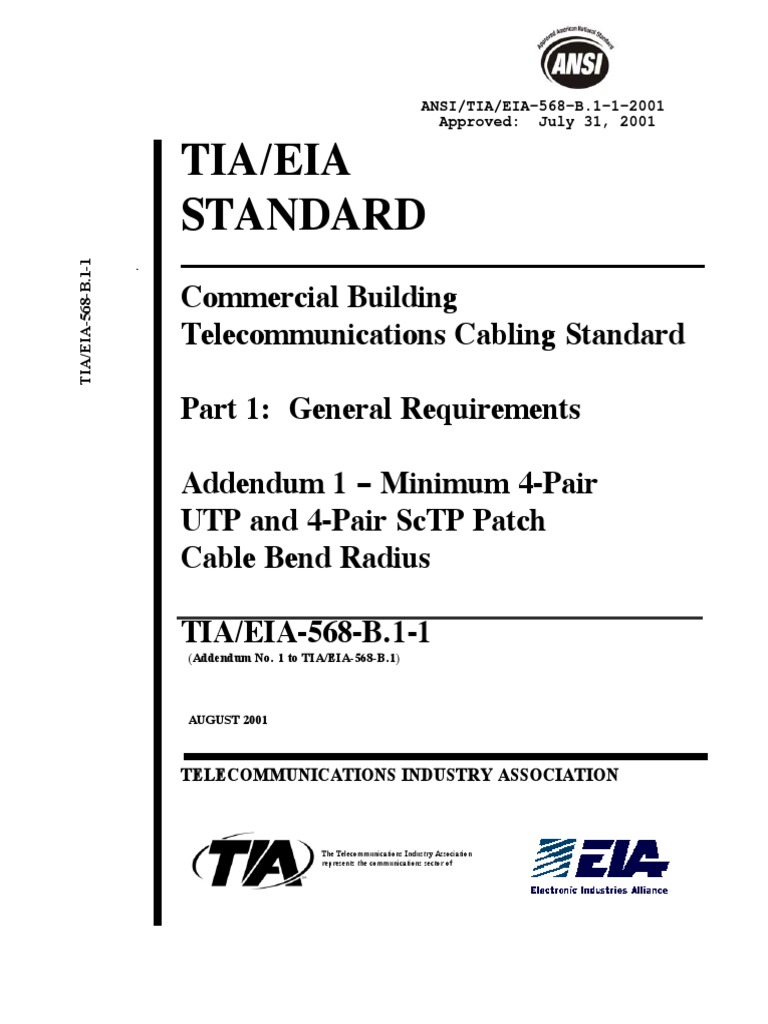 Tia Eia 568 B.1 1 PDF | PDF | Government Information | Government