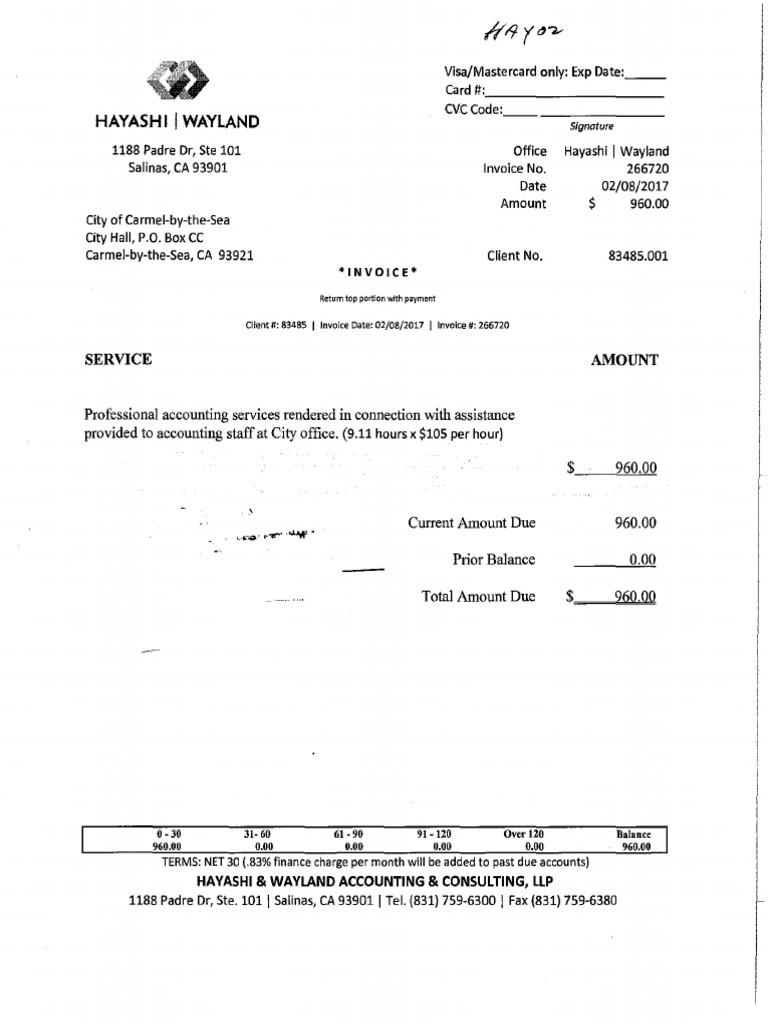 Hayashi Wayland Invoice 1 02-08-17 | PDF