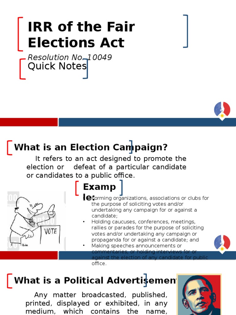 Fair Elections Act | PDF | Propaganda | Advertising