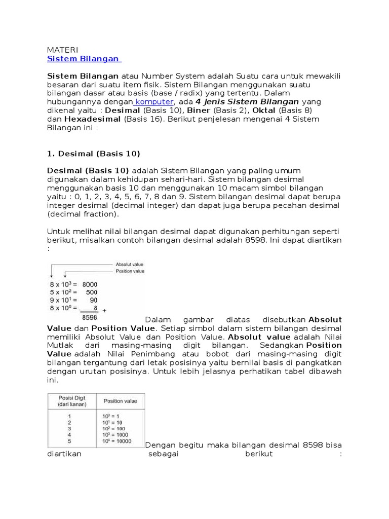 Basis Bilangan Dan Konversi | PDF
