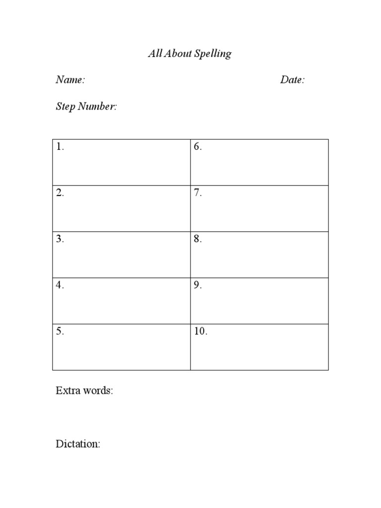 Spelling Practice and Dictation Guide | PDF