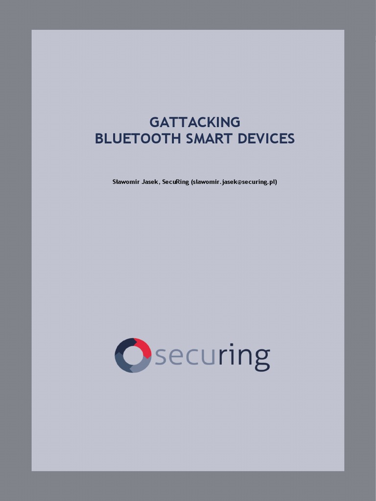 GATT Attacks on Bluetooth Devices | PDF | Bluetooth | Encryption