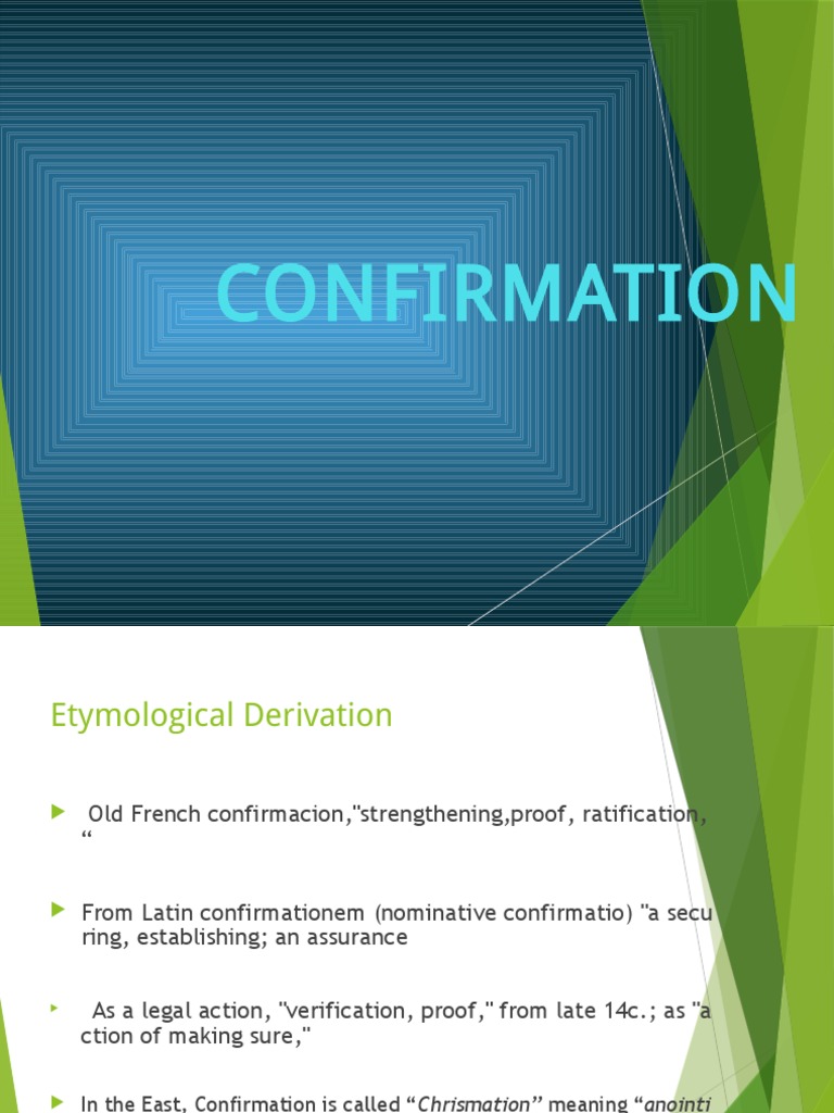 Confirmation | PDF | Confirmation | Baptism