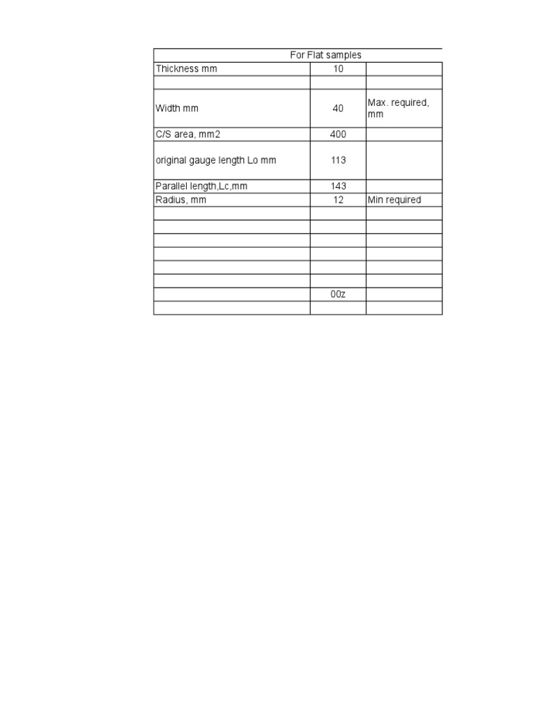 ISO 6892 Tensile Specimen | PDF