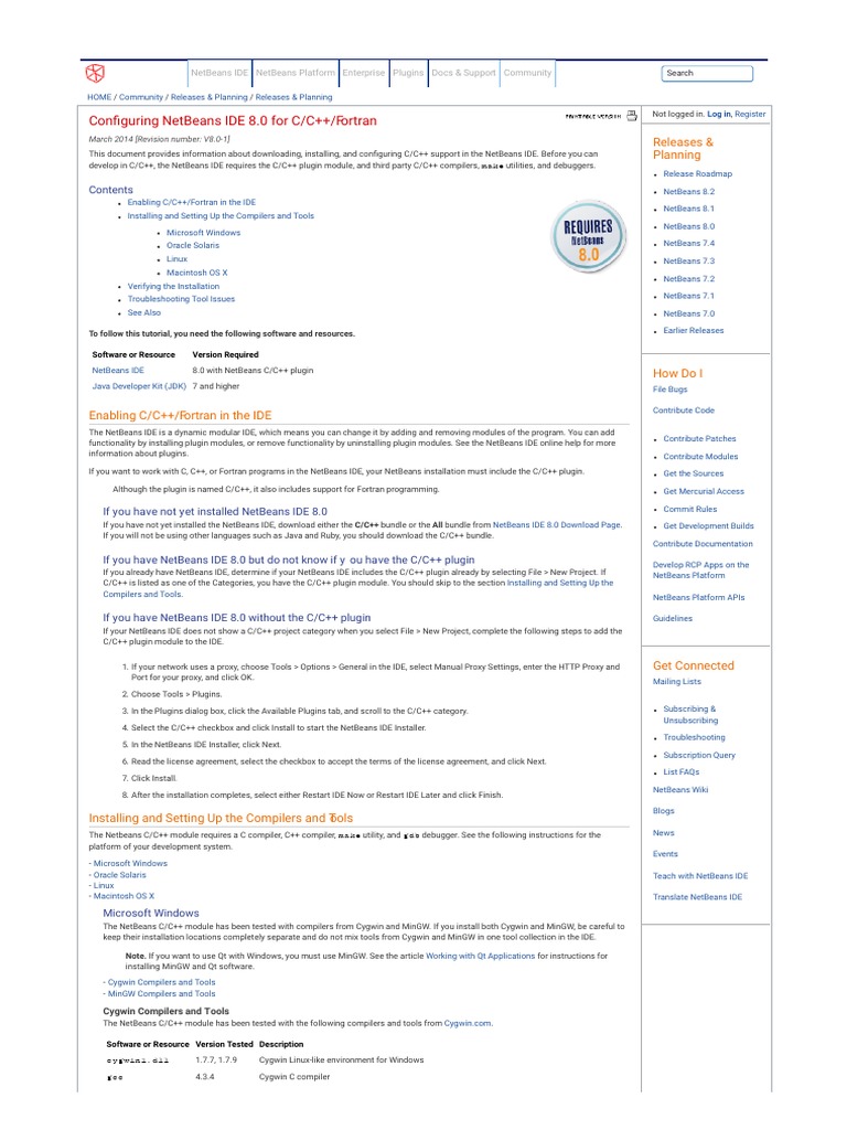 Configuring NetBeans IDE 8.0 For C - C++ - Fortran | PDF | Net Beans ...