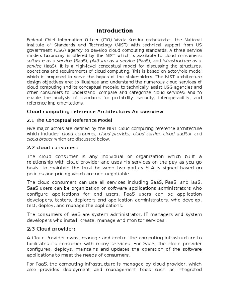 Cloud Computing Reference Architecture: An Overview | Download Free PDF ...
