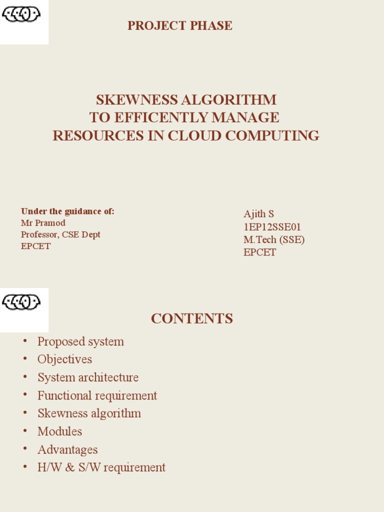 Skewness Algorithm To Efficently Manage Resources in Cloud Computing | PDF | Data Center ...