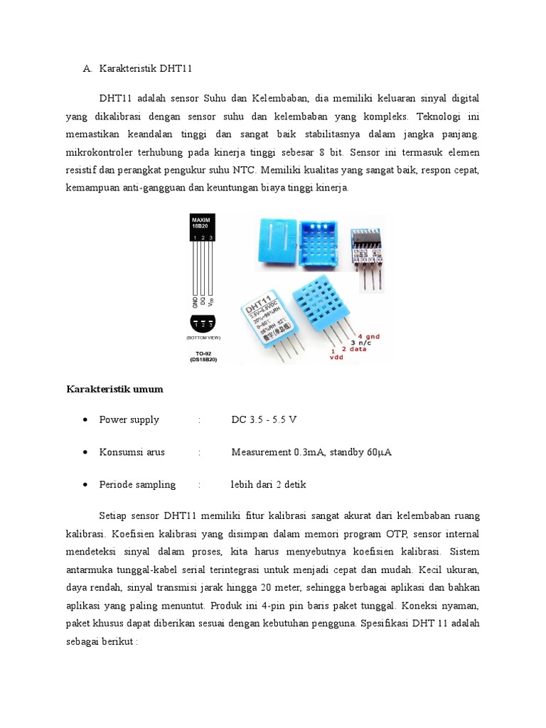 Karakteristik DHT11 | PDF