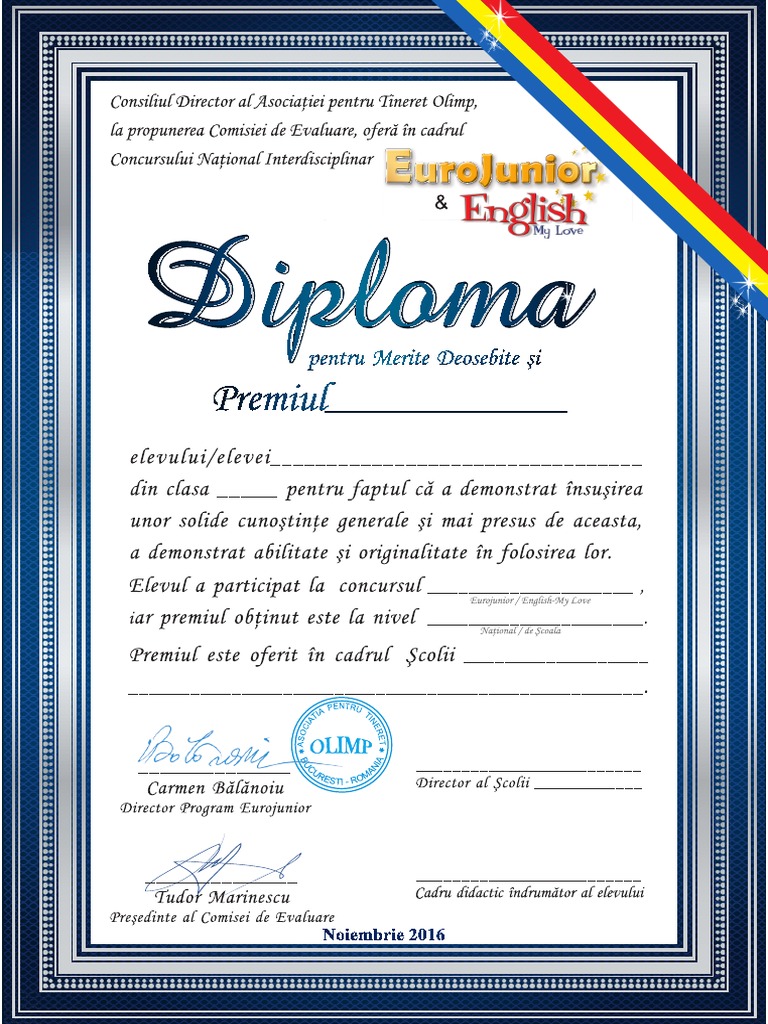 5 Diploma Merit Elevi EJ | PDF