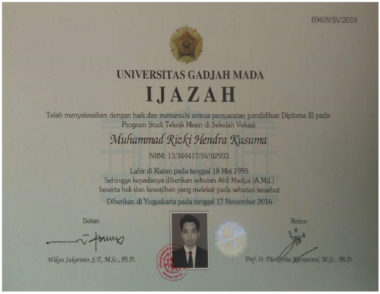 Ijazah D3 | PDF
