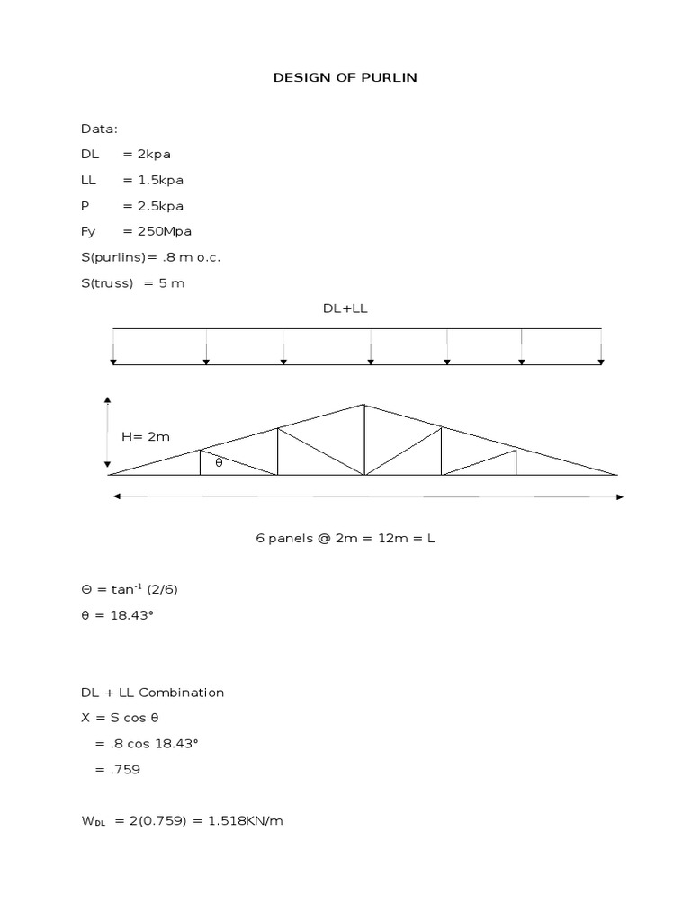 Design of Purlin | PDF