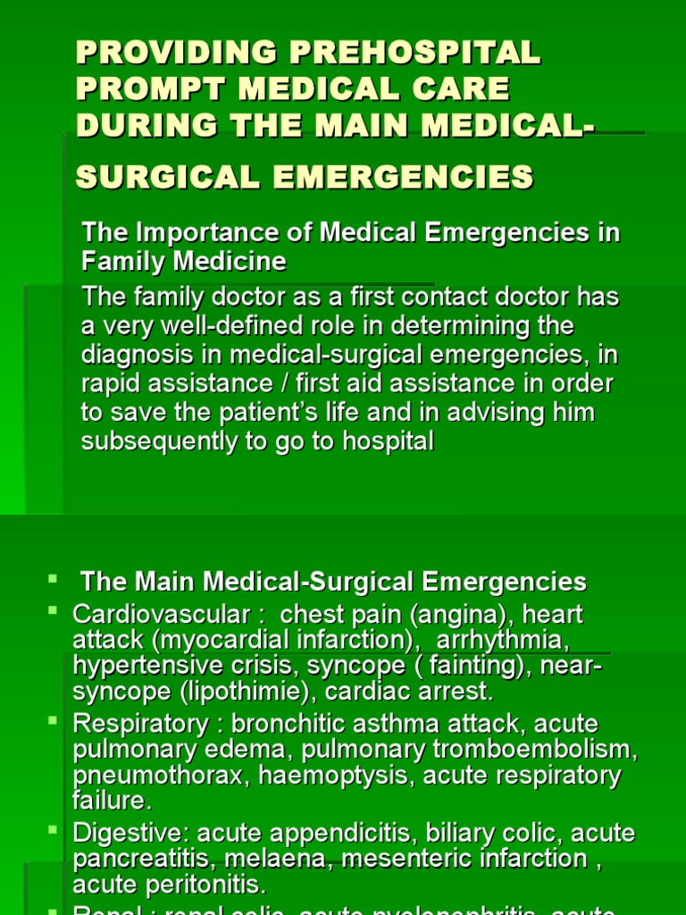 Medical-Surgical Emergencies Overview | PDF | Hypertension | Myocardial ...