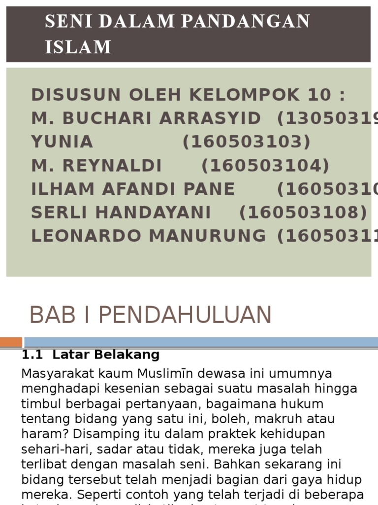 Seni Dalam Pandangan Islam | PDF
