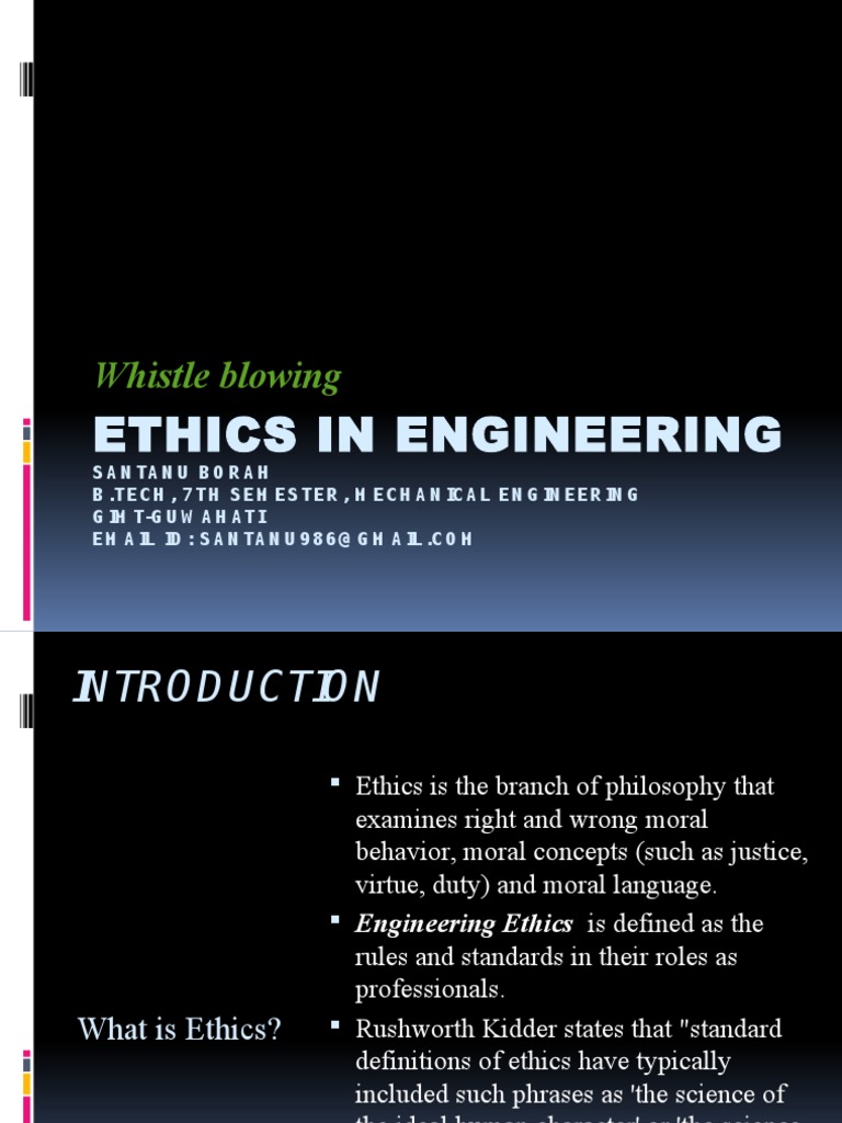 Ethics in Engineering | PDF | Whistleblower | Stereotypes
