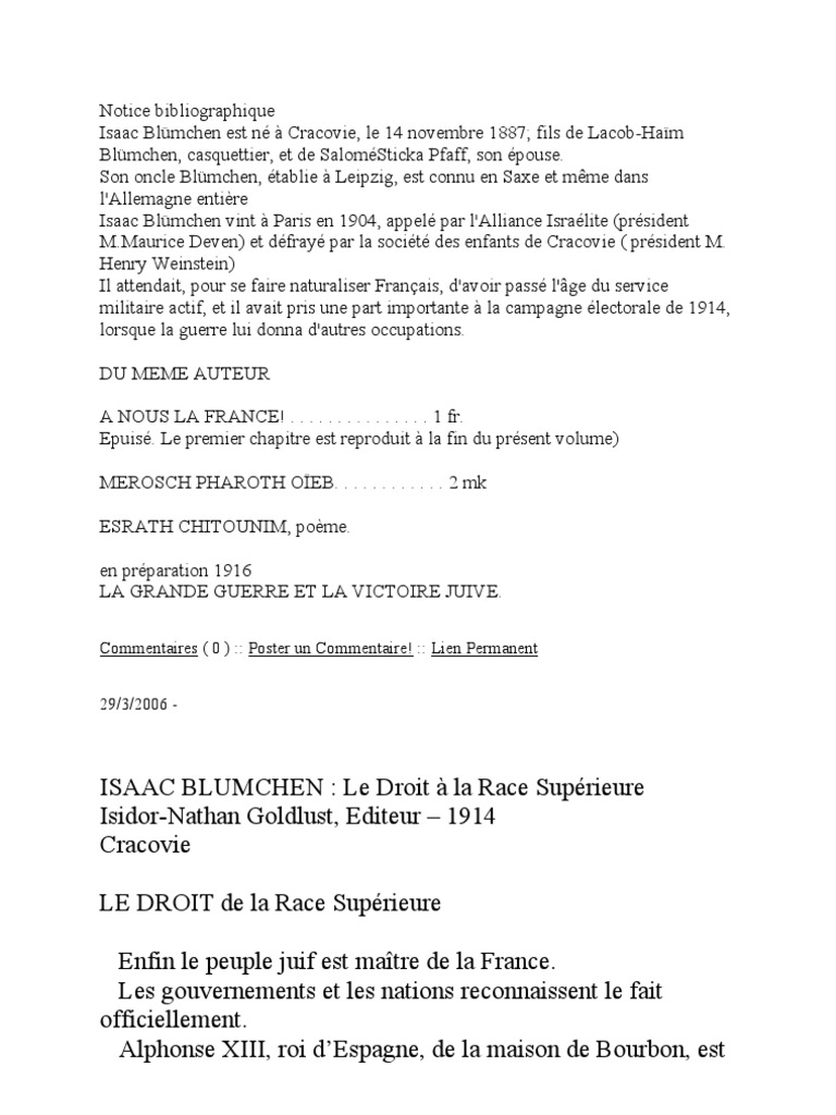 Le Droit de La Race Supérieure | PDF | Juifs | Affaire Dreyfus