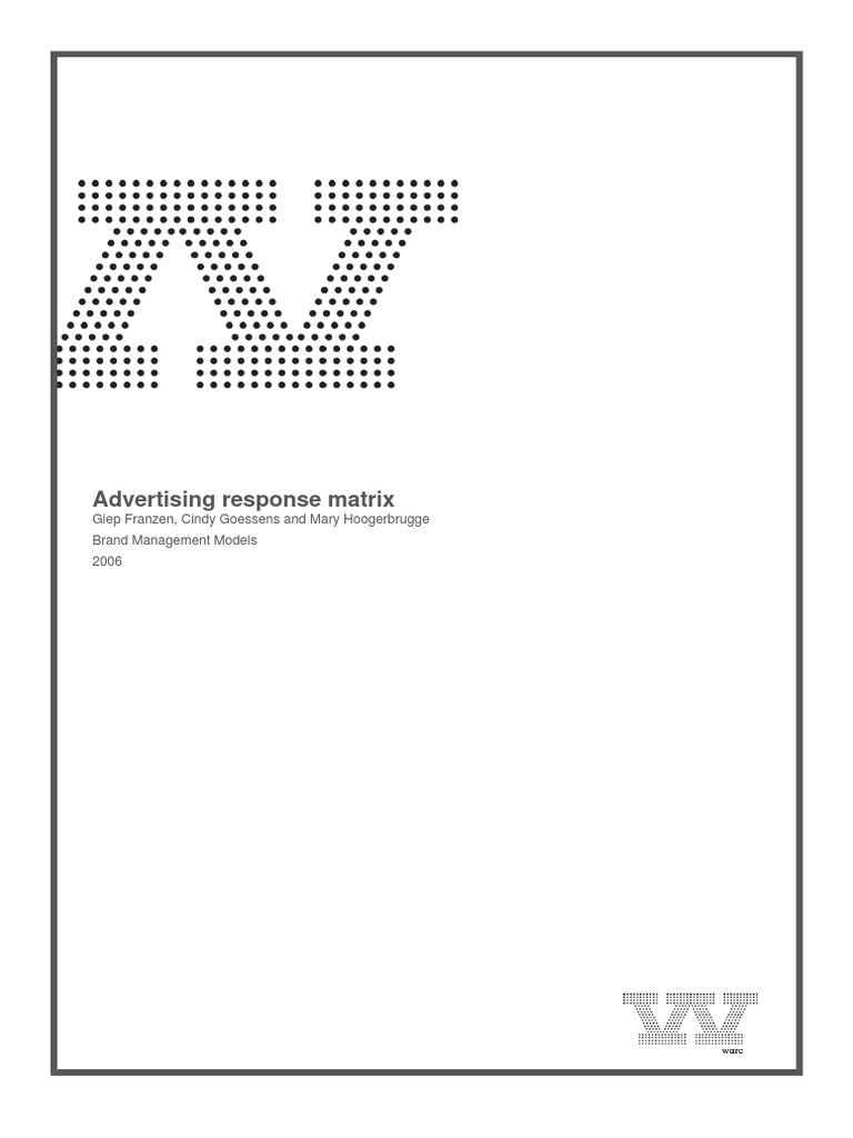 Advertising - Response - Matrix PDF | PDF | Behavior | Advertising