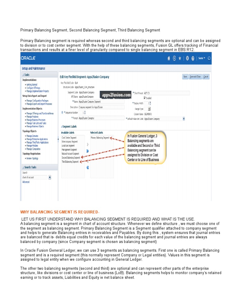 Balancing Segments | PDF | Debits And Credits | Balance Sheet