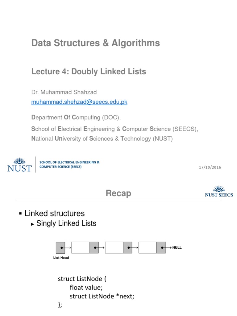 Doubly Linked Lists | PDF | Data | Data Management Doubly Linked Lists | PDF | Data | Data Management
