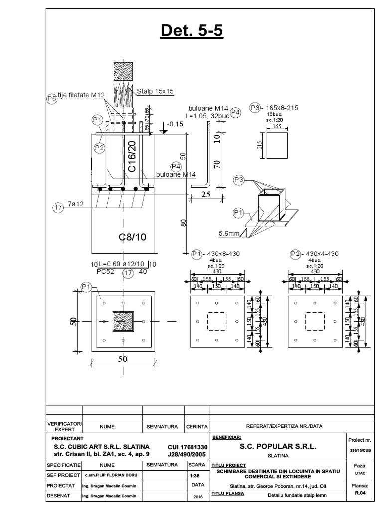 Detaliu Fundatie STALP Met | PDF
