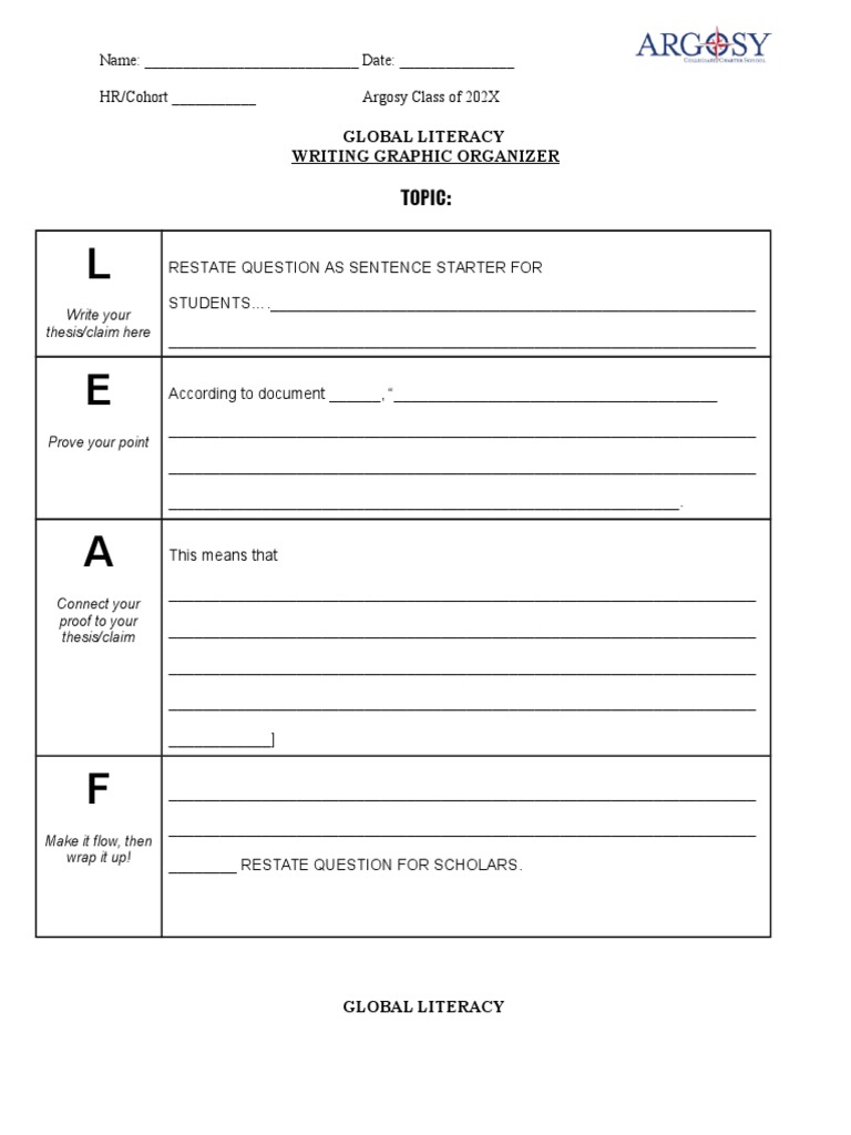Writing Graphic Organizer Template | PDF