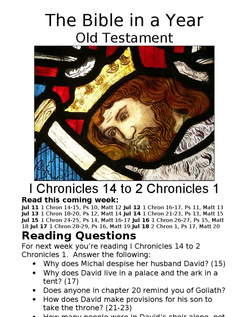 Bible Study: Chronicles Insights | PDF | Religion & Spirituality