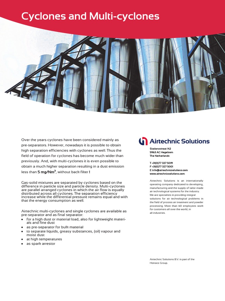Airtechnic Multi-Cyclones PDF | PDF | Solution | Materials