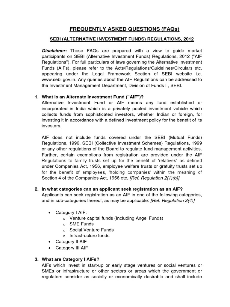 Sebi Aif | PDF | Investment Fund | Angel Investor