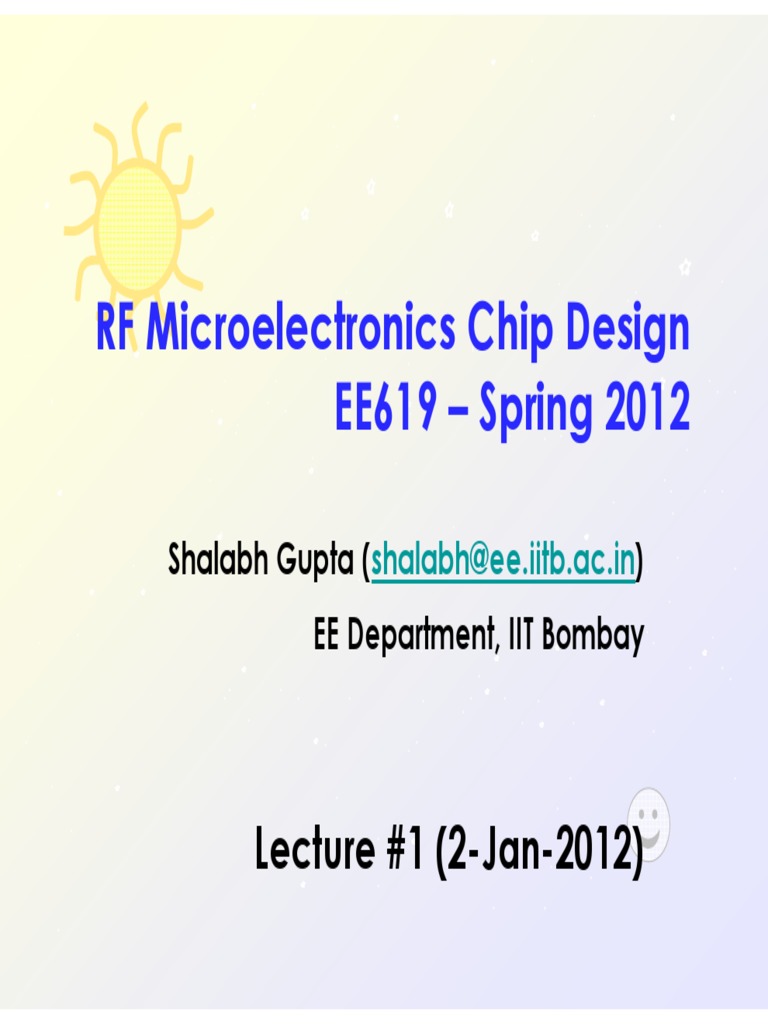 EE619 Lecture01 Overview | PDF | Telecommunications Engineering | Electronic Engineering