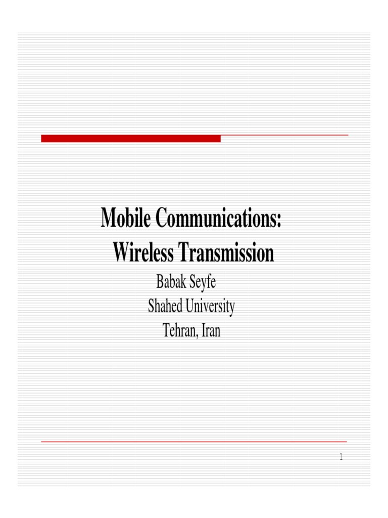 Mobile Communications | PDF | Modulation | Broadcast Engineering