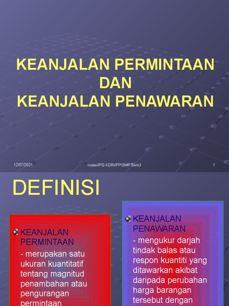 Keanjalan Permintaan & Penawaran | PDF