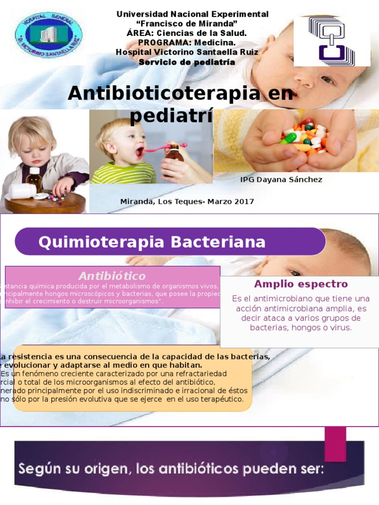 Antibioticoterapia en Pediatría: Guía Completa | PDF | Antibióticos ...
