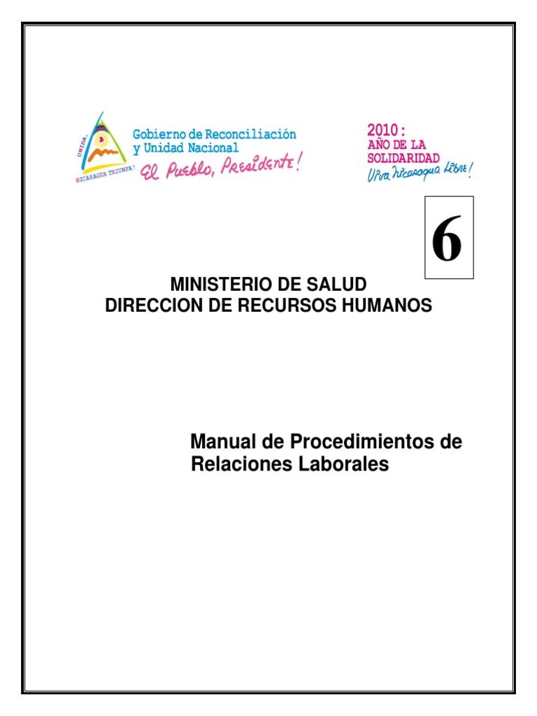 MANUAL 6 de Procedimientos de Relaciones Laborales PDF | PDF