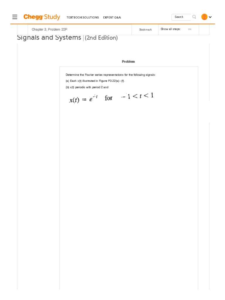 Signals and Systems 2nd Edition Textbook Solutions | PDF | Fourier ...