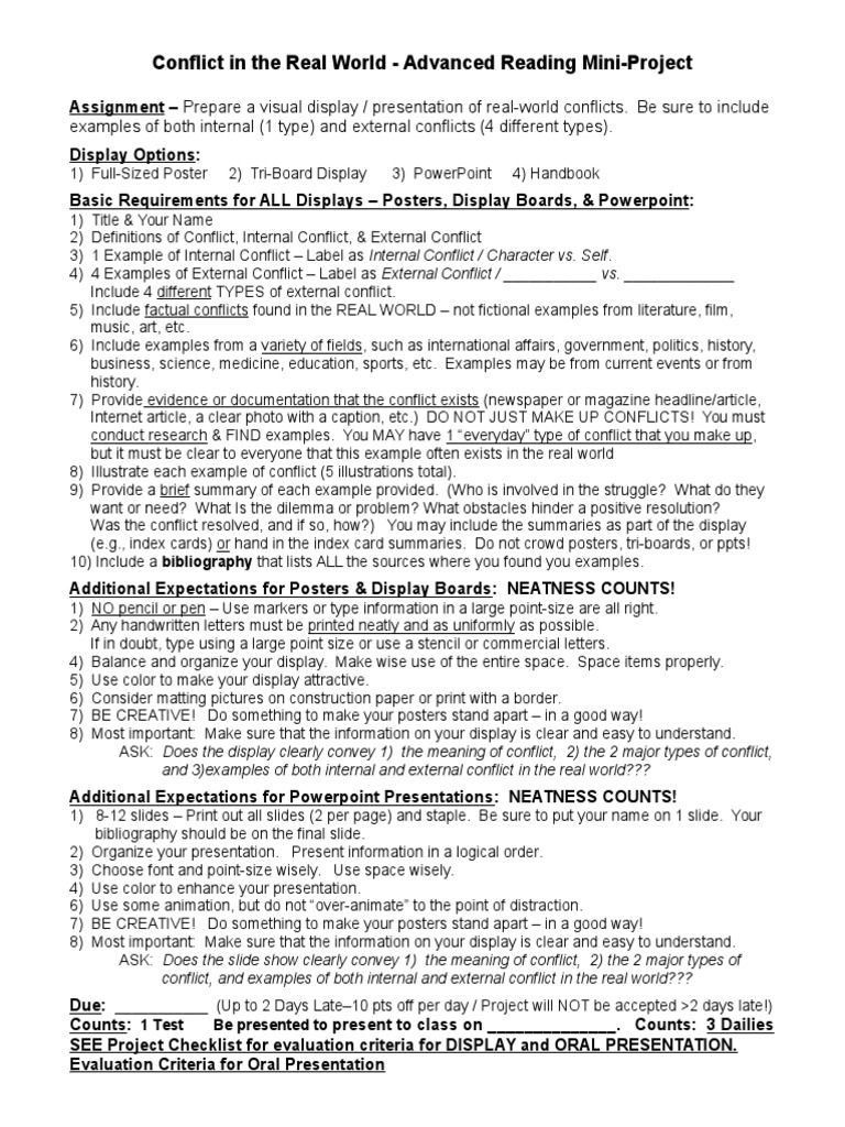 Real-World Conflict Examples Project | PDF | Poster | Communication