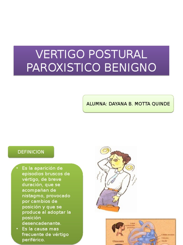 Vertigo Postural Paroxistico Benigno | Rtt | Ciencias de la Salud