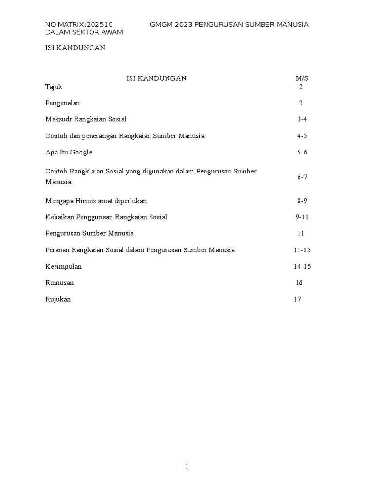 Assgment Pengurusan Sumber Manusia | PDF | Ilmu Sosial | Komputer