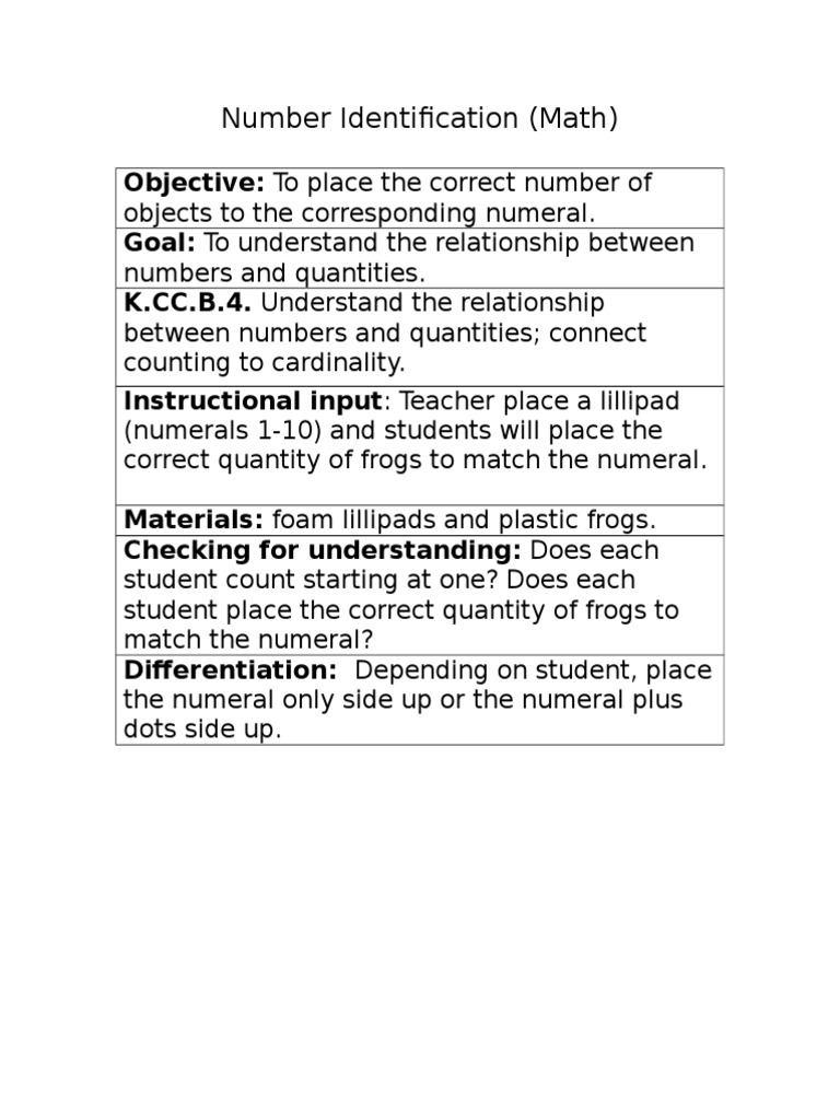Number Identification | PDF