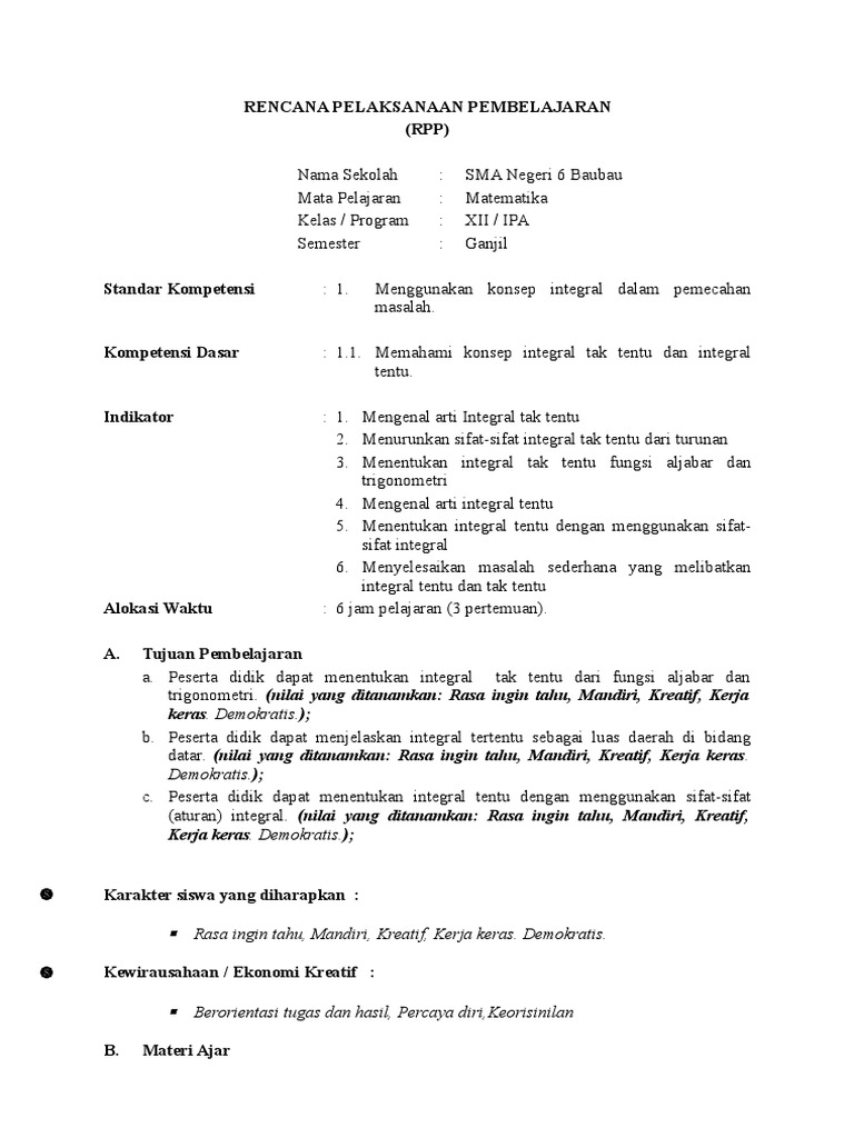 1 RPP Integral | PDF