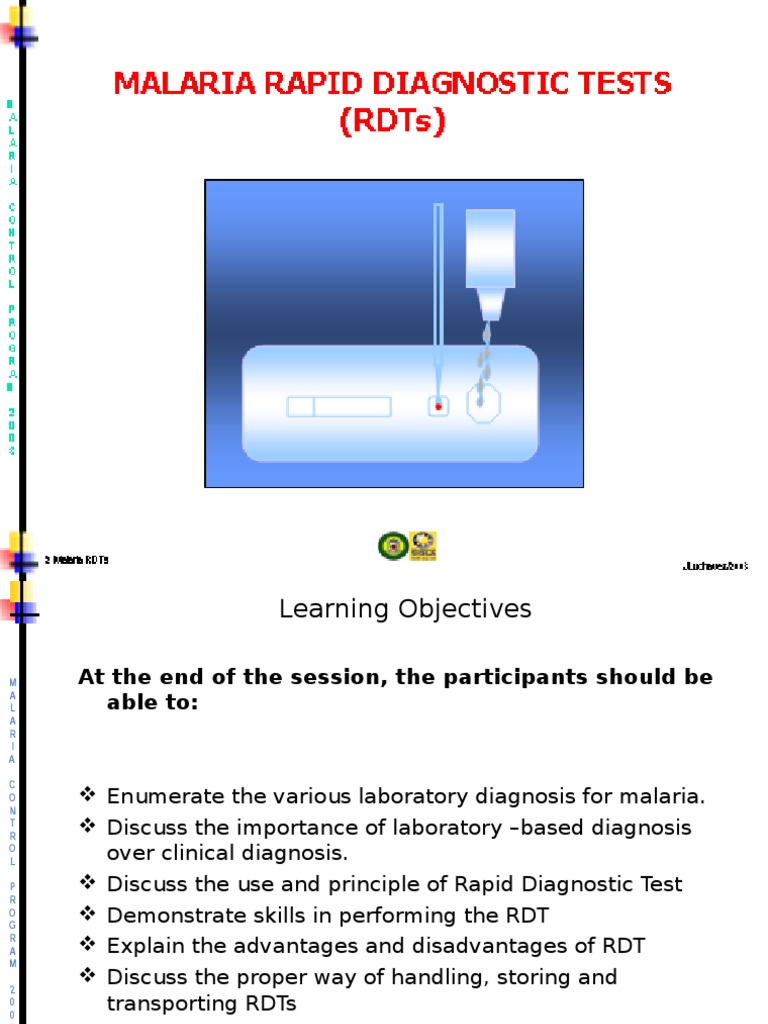 Rapid Diagnostic Test - RDT | PDF | Malaria | Type I And Type Ii Errors