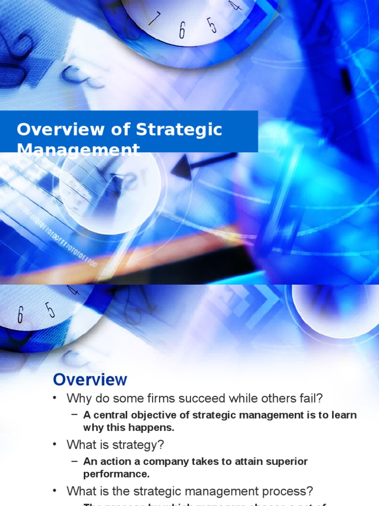 Overview of Strategic Management | PDF | Strategic Management | Goal