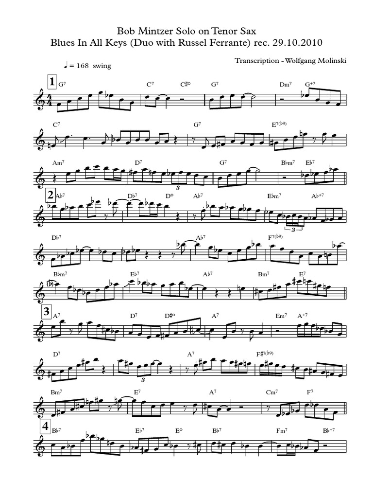 Bob Mintzer and Russell Ferrante - Blues in All Keys (29.10.2010 ...
