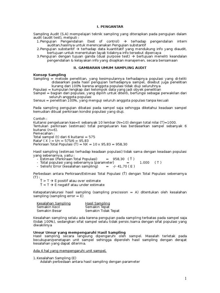 Sampling Audit | PDF