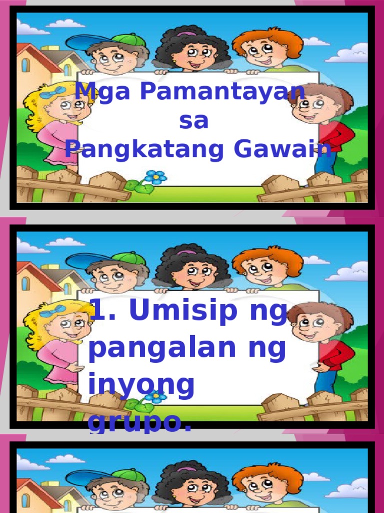 Paglalahad - Pamantayan Sa Pangkatang Gawain | PDF