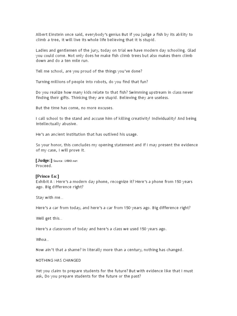 Albert Einstein Once Said | PDF | Further Education | Teaching And Learning