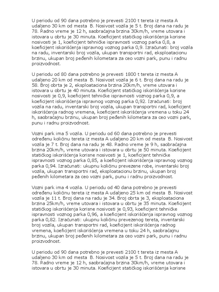 Kontrolni Prosta Voznja | PDF